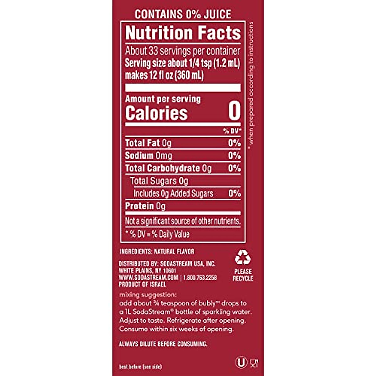 sodastream Cherry Bubly Drops, 1.36 Fl Oz (Pack of 3)