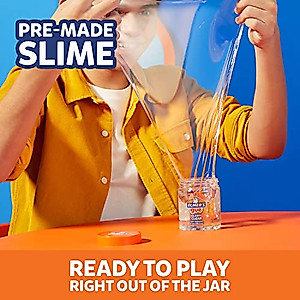 Elmer's Gue Premade Slime, Variety Pack, Includes Clear Slime, Glow in the Dark Slime, Crunchy Slime, 4 Count