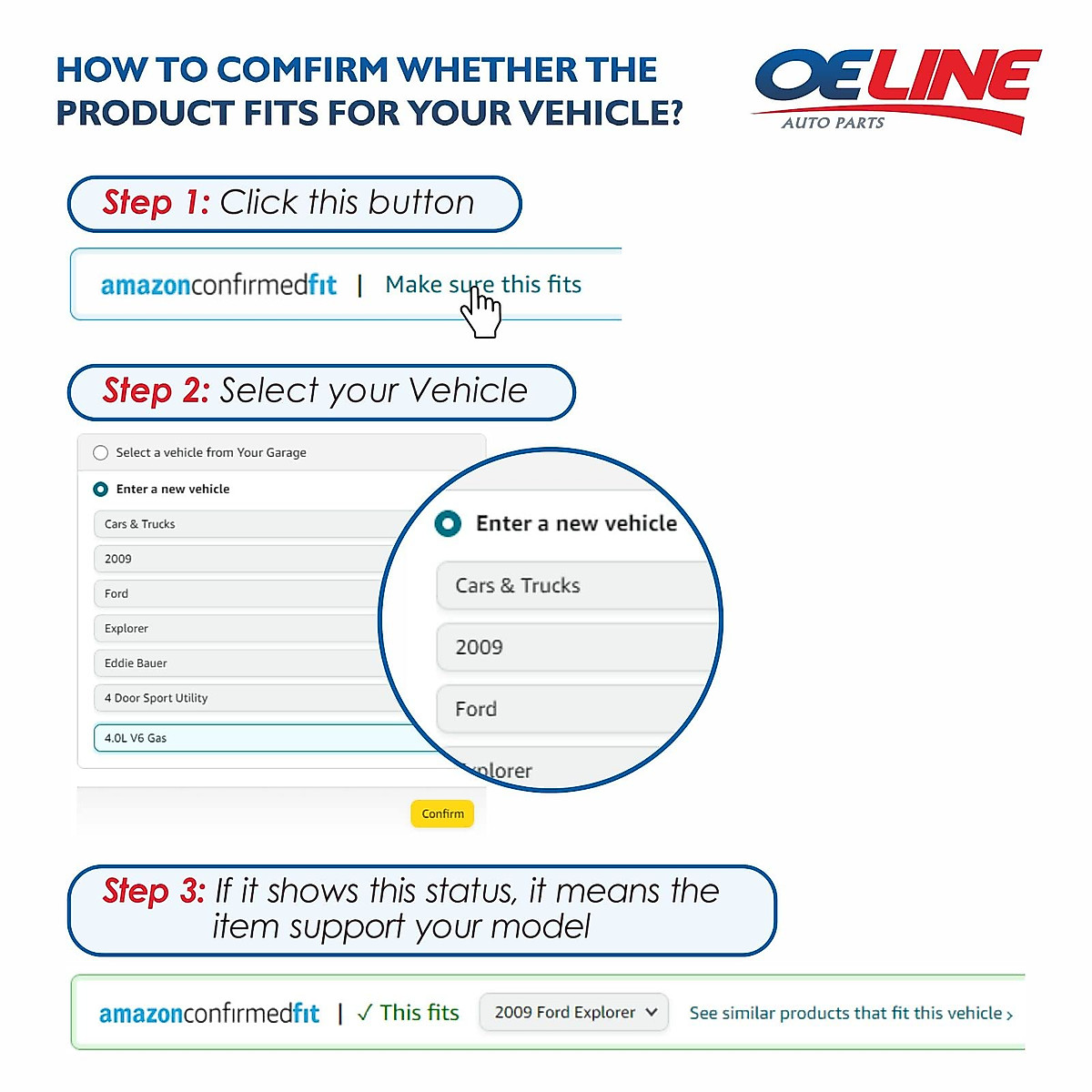 MOCA Pair Valve Variable Timing Cam Phaser Intake Fit for Ford F-150 Explorer Expedition 2004-2010 & 2005-2008 for Lincoln Navigator 5.4L 4.6L V8 SOHC