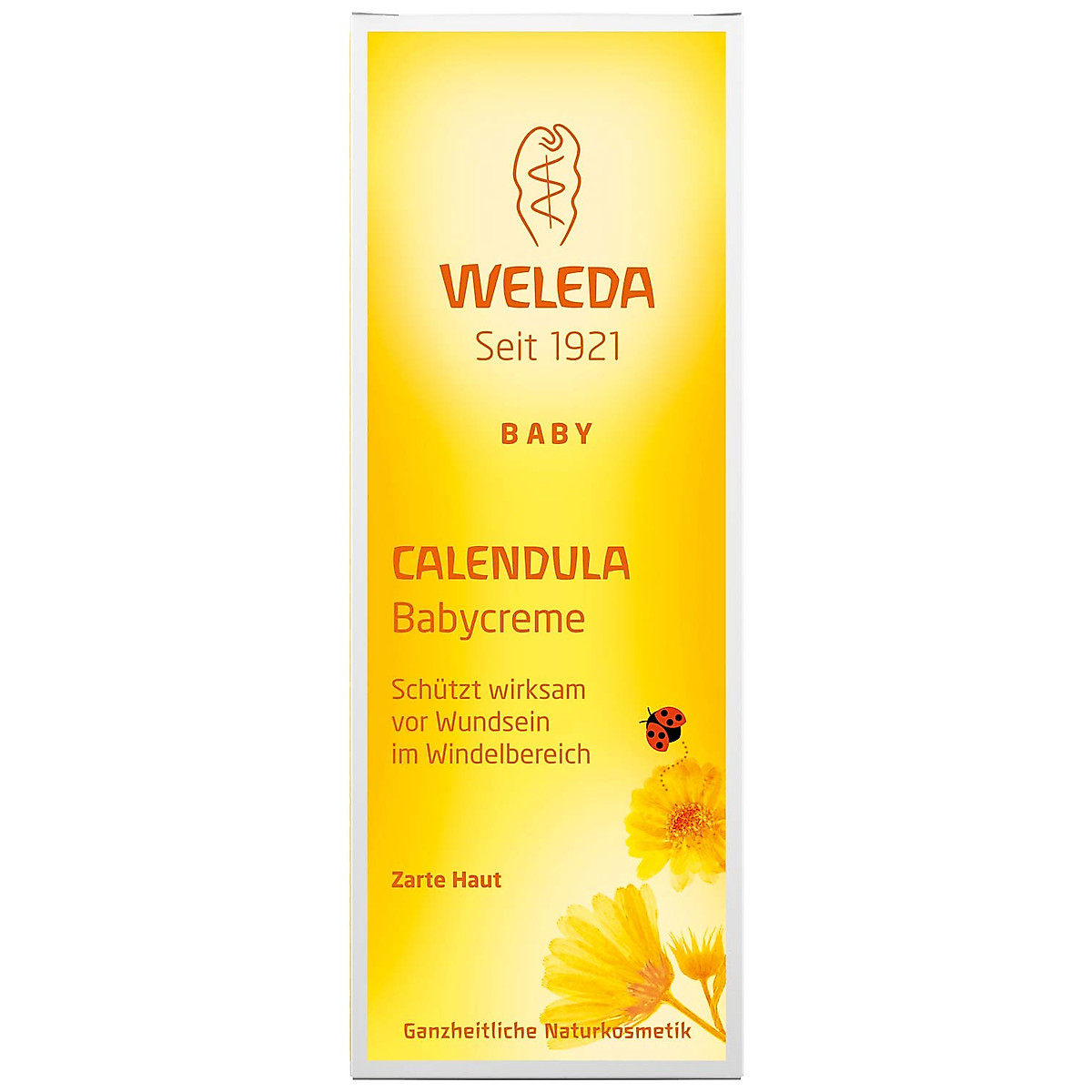 WELEDA Calendula Baby Cream - Protects Sensitive Baby Skin Against Soreness - The Ideal Care for The Diaper Area - Cares Gently & soothes Skin - Promotes Skin Regeneration - 75 ml