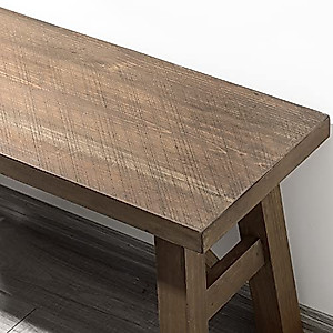 Sawmill Wood Bench, Farmhouse Entryway Bench for Living Dining Room, Rustic Entry Way Benches Seat, Solid Wood, Handcraft Finshed, Natural