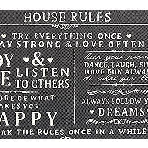 Chesapeake Paris Printed Cotton House Rules Typography Accent Rug (24''x36'')
