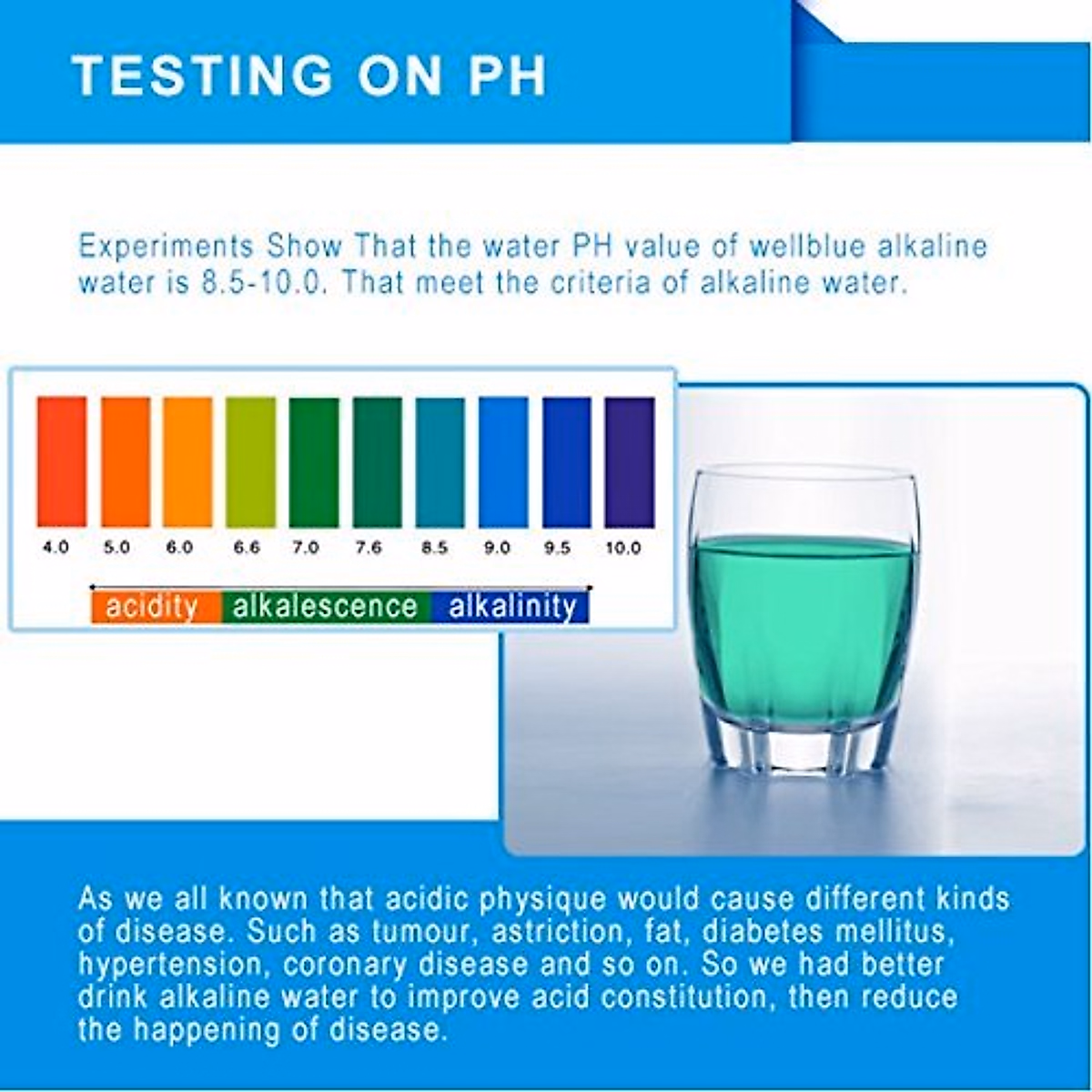 EHM 3 Pack Alkaline Mineral Water Filters Replacement Cartridges (Blue)