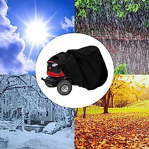 Lawn Mower Cover,Riding Lawn Mower Cover for Rider Garden Tractor.Outdoor Heavy Duty Protects Against Water, UV, Dust, Dirt, Wind.72 L x 54" W x 46" H (Black)