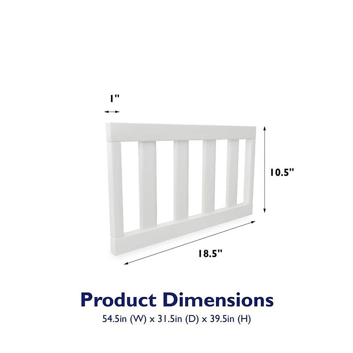DOREL ASIA Baby Relax Kade Toddler Rail in White