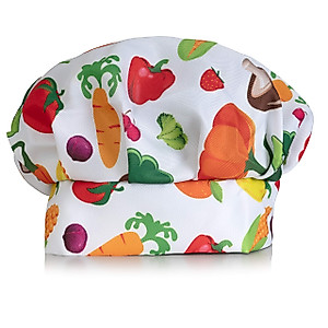 Kids Lovely Apron and Chef Hat with Adjustable Neck Strap for Culinary Cooking Baking Kitchen Play Gardening Fun Painting