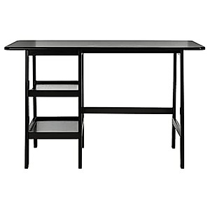 Safavieh Home Collection Sofara 2-Shelf Office Living Room Bedroom Study Foyer Writing Desk DSK1403A, 0, Matte/Black