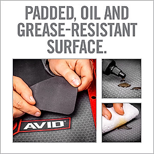 Real Avid Gun Cleaning Mat for Handguns with Magnetic Organizer Parts Tray; Protective Workbench Mat for Pistol Cleaning, Handgun Cleaning Pad with Red Tray for Gun Accessories and Gun Parts