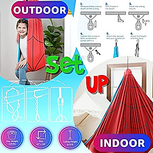 Jungle Friends Sensory Swing + 360° Swivel Hanger, Indoor | Outdoor, Double Layer Pod, Swing, Hammock, Helps Kids and Adults Sensory Disorders, ADHD, Autism, Anxiety, Therapy Chair Swing (Spider-Web)