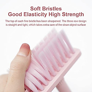 Hagibis Cleaning Soft Brush Keyboard Cleaner 5-in-1 Multi-Function Computer Tools Kit Corner Gap Duster Keycap Puller Remover for PC Laptop Airpods Pro Camera Lens (Pink)