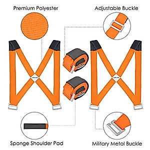 Acelane Moving Straps Lifting Straps for 2 Person Shoulder Moving Straps Carrying Straps for Moving Appliances Furniture Mattresses Heavy Objects up to 800lbs Safe Moving Equipment
