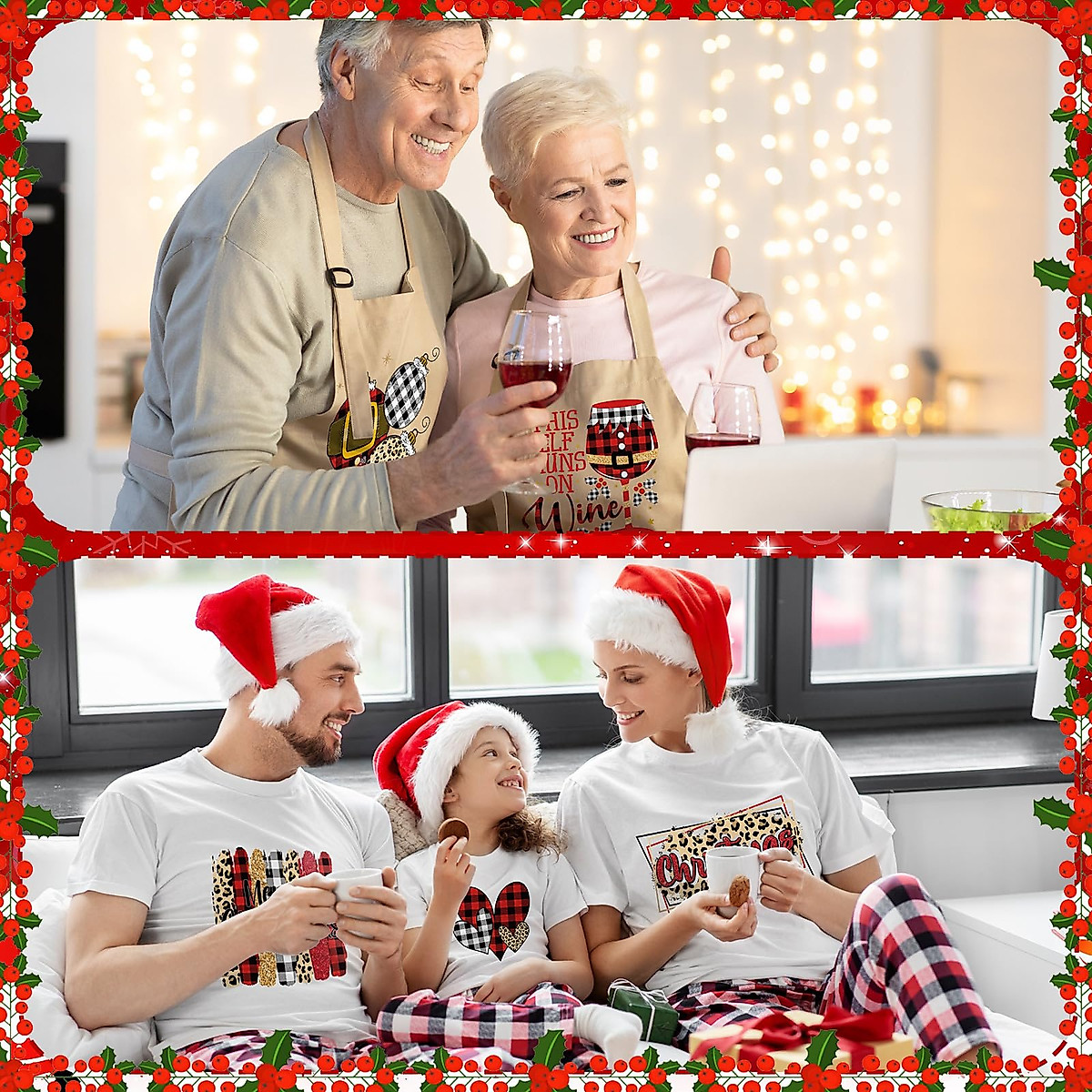 Perthlin 30 Pcs Christmas Iron on Transfers Xmas Iron on Decals Patches Appliques Heat Transfers Vinyl Cute Christmas Decals for Clothes Bag Pillow Covers DIY Decorations (Plaid Style)