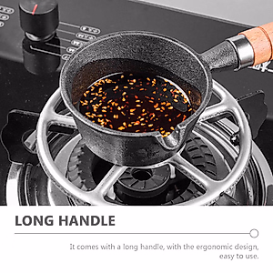 ABOOFAN Mini Hot Oil Pan Butter Sauce Pan Pancake Griddle Milk Pan Butter Melting Pot Turkish Coffee Maker Turkish Coffee Machine Iron Pan Baby Japanese-style Induction Cooker Cast Iron