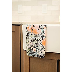 Desert Aqua || 3 Pack|| Not Your Ordinary Kitchen Towels || Dish Towels || Waffle Weave Microfiber || Tea Towels || Highly Absorbent || Hanging Loop || Dish Cloths || Modern || Designer Prints (Gray)