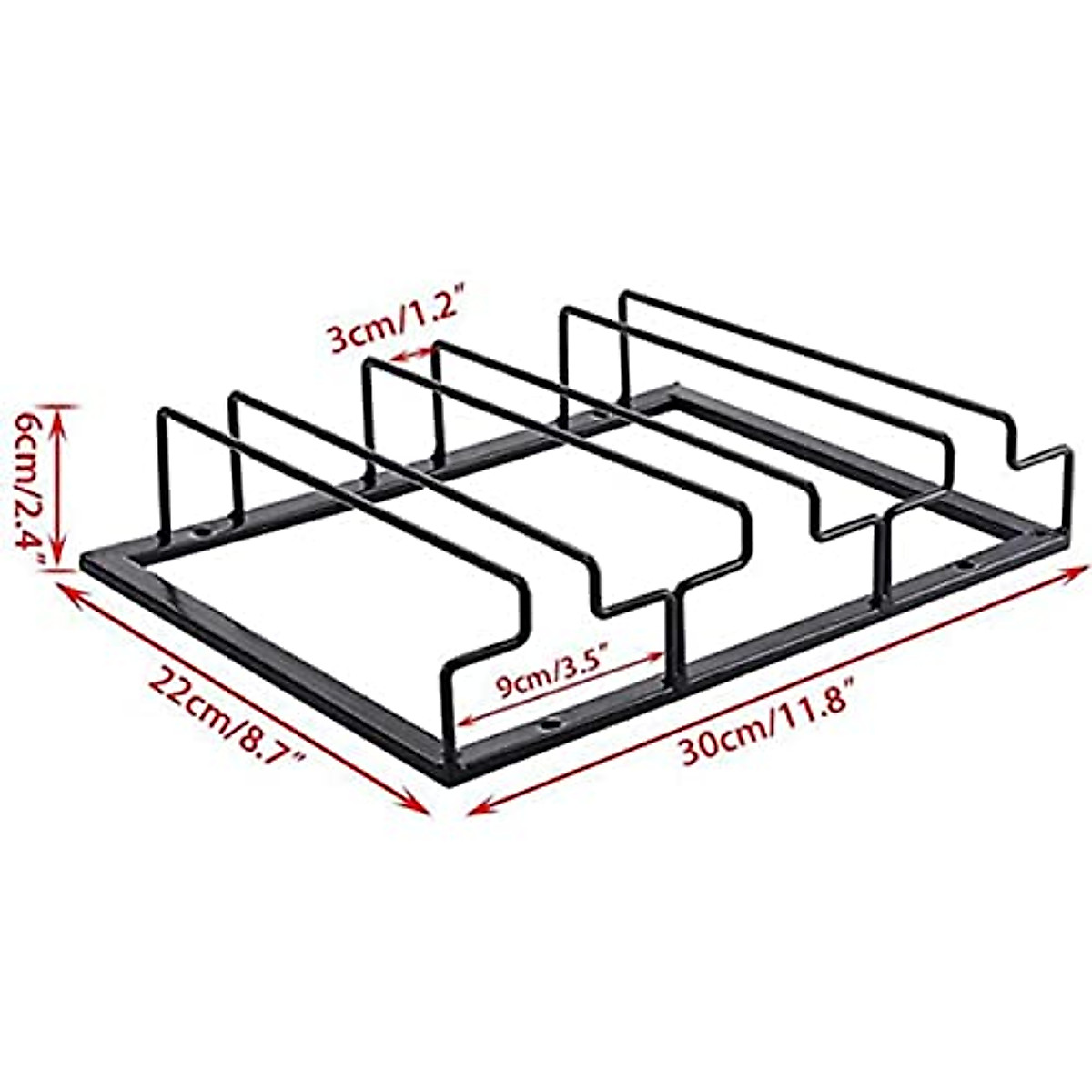 Onestep Club | 2 Wine Glass Holder Under Cabinet Screw Mounted with 2 Corkscrew Bottle Opener Glass Storage Rack for Kitchen Restaurant Undermount Metal Organizer Glasses Storage Hanger Black