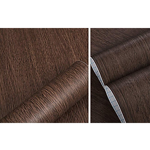 Yija Wood Grain Self Adhesive Sticker PVC Wallpaper Furnitur Cabinets Wardrobe Shelf Liner (017-17.7by98in)