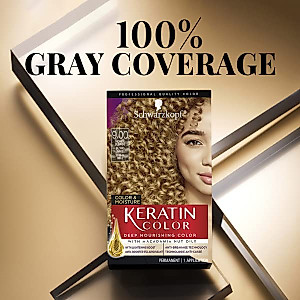 Schwarzkopf Keratin Color, Color & Moisture Permanent Hair Color Cream, 9.0 Honey Blonde