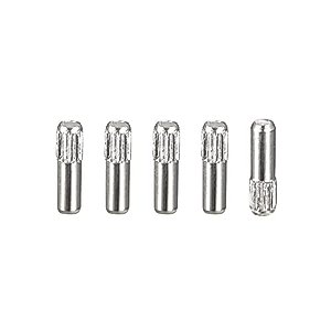 Tool parts 2x6mm 304 Stainless Steel Dowel Pins - 5Pcs Knurled Head Flat End Dowel Pin