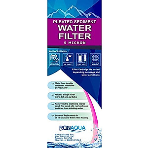One Year Supply of Filters for System with Pleated Sediment Cartridge Amplified Surface Area, Removes Sand, Dirt, Rust, Extended Filter Life WELL-MATCHED with WHKF-WHPL, 801-50, WB-50W, SPC-25-1050