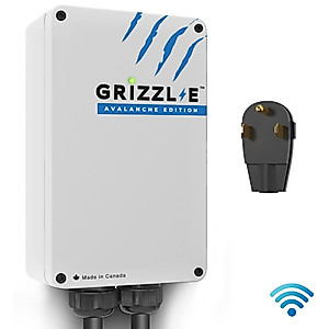 Grizzl-E New Level 2 Smart EV Charger, 16/24/32/40 Amp, NEMA 06-50/14-50 Plug, 24 feet Premium, Indoor/Outdoor Car Charging Station (White, NEMA 06-50)