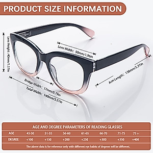 MAEOWN Oprah Style Reading Glasses for Women Blue Light Blocking 6 Pack Computer Readers Fashion Quality Eyeglasses (Multicolor, 1.25, x)