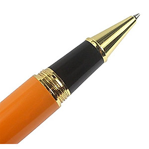 Sipliv 2PCS Jinhao Big Heavy 159 Rollerball Pen, Gold Trim, Red & Orange