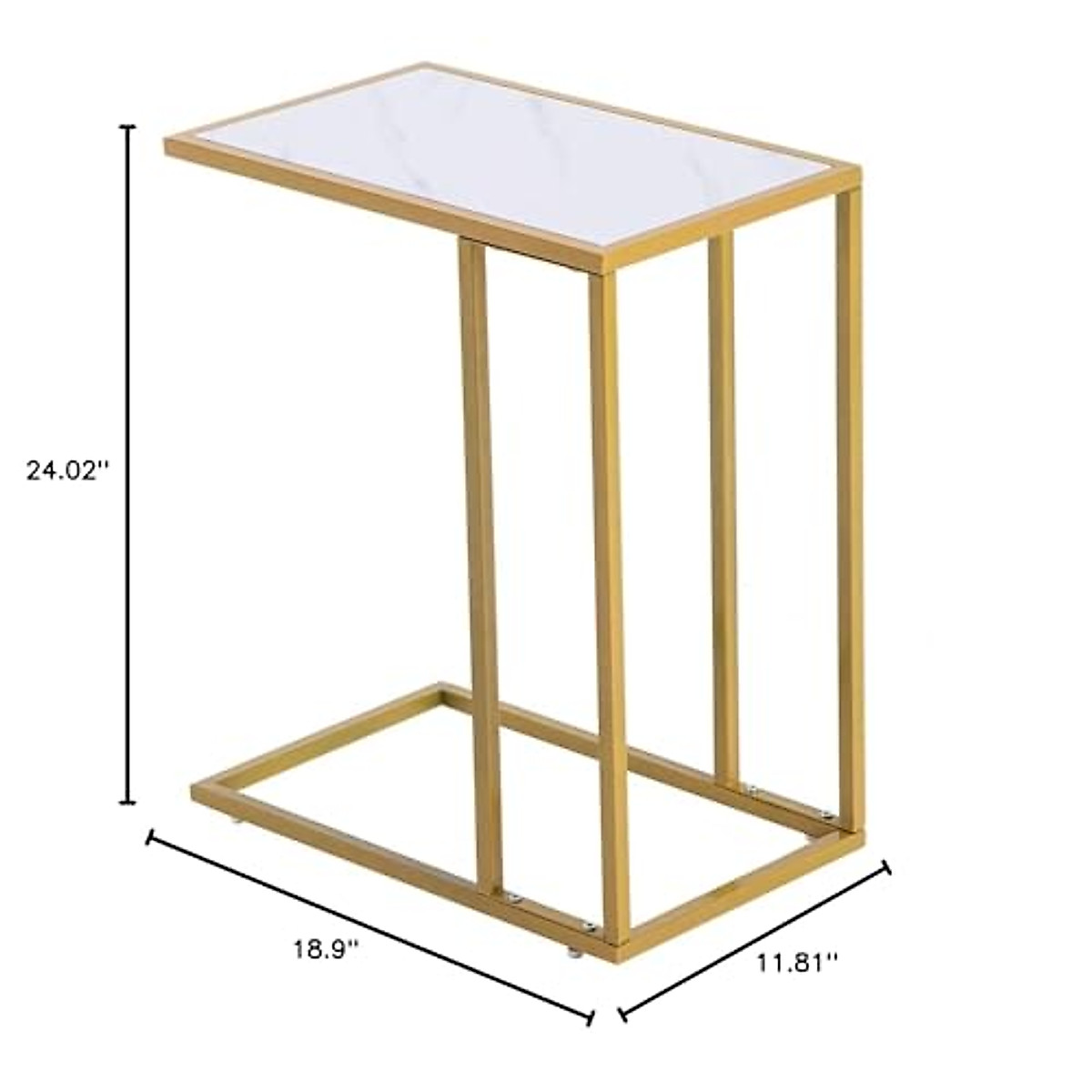 KARFER White Marble Series C Table Side Table Lazy Table [30x48x61cm]
