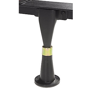 King's Brand 7-Leg Heavy Duty Adjustable Metal Queen Size Bed Frame with Center Support Rug Rollers and Locking Wheel