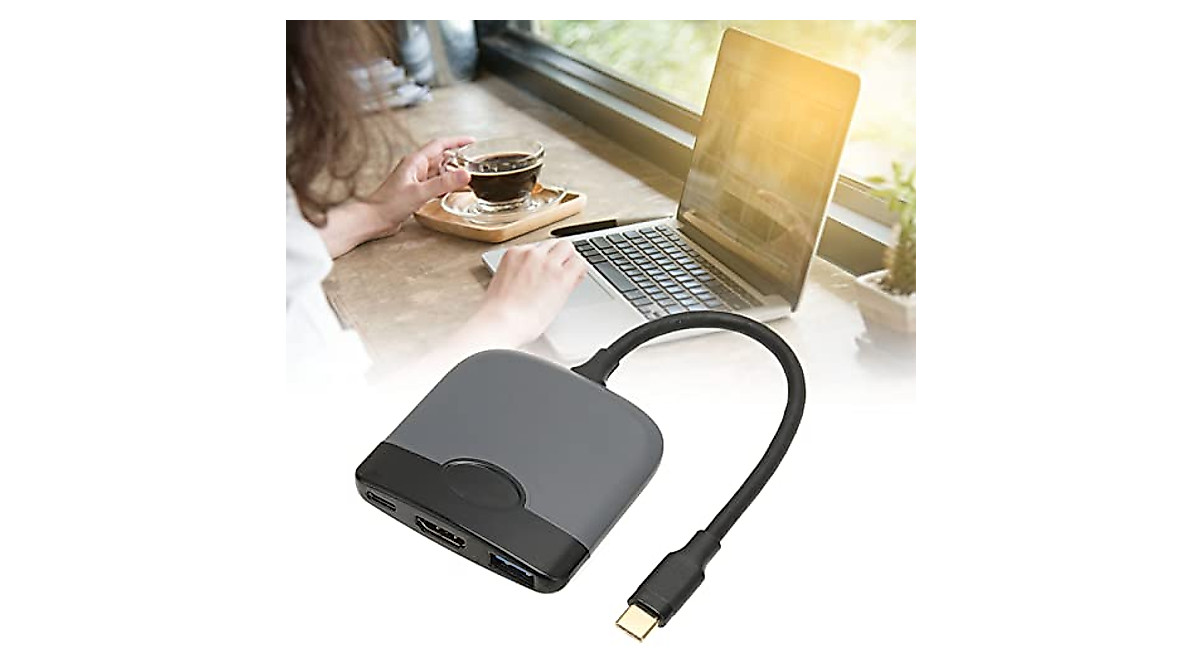 USB C Hub 3 in 1 Multiport Adapter with 4K HDMI and 100W PD Charging