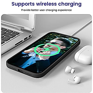 OTOFLY Designed for iPhone 14 Pro Max Case, Silicone Shockproof Slim Thin Phone Case for iPhone 14 Pro Max 6.7 inch (Black)