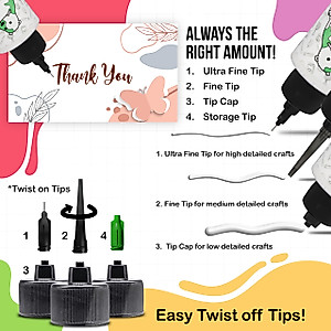 Bearly Art Precision Craft Glue -The Bundle - 4fl oz and 11fl oz Refill Bear - Tip Kit Included - Wrinkle Resistant - Flexible and Crack Resistant - Strong Hold Adhesive - Made in USA