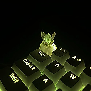 Custom Keycap for Mechanical Gaming Keyboard - Design Glass - Artisan Cherry MX Made in Resin with Universal Compatibility - Unique Gift Idea