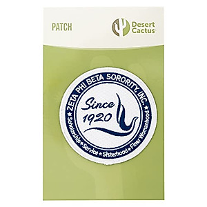 Desert Cactus Zeta Phi Beta Sorority Patch Embroidered Appliqué Sew or Iron On Greek Blazer Jacket Bag (Patch 7)