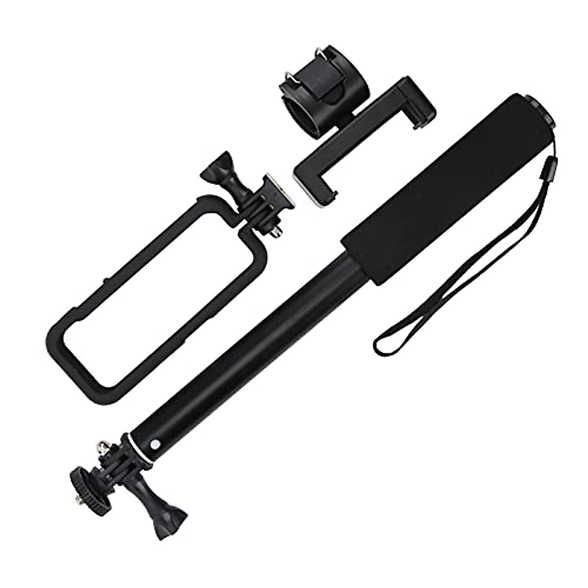 SALUTUY Camera Stand, Four Sections Adjusted Webcam Stand Drop Proof Scalable Shock Proof with Side Window for Insta360 ONE X2 Camera