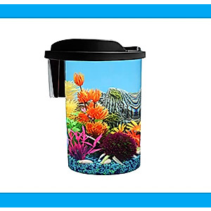Koller Products AquaView 4.5-Gallon Aquarium Starter Kit with Full Filtration and LED Lighting - 7 Dazzling Colors to Select
