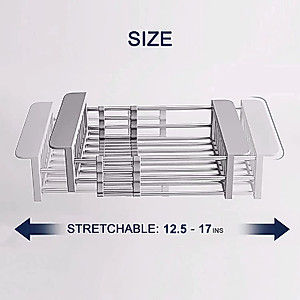 Barvita Sink Dish Drying Rackover The Sink Dish Drying Rack for Multi-Purpose.Dish Drying Rack for Vegetables and Fruits. Suitable for 12.5 "to 17.5" for Square Sink