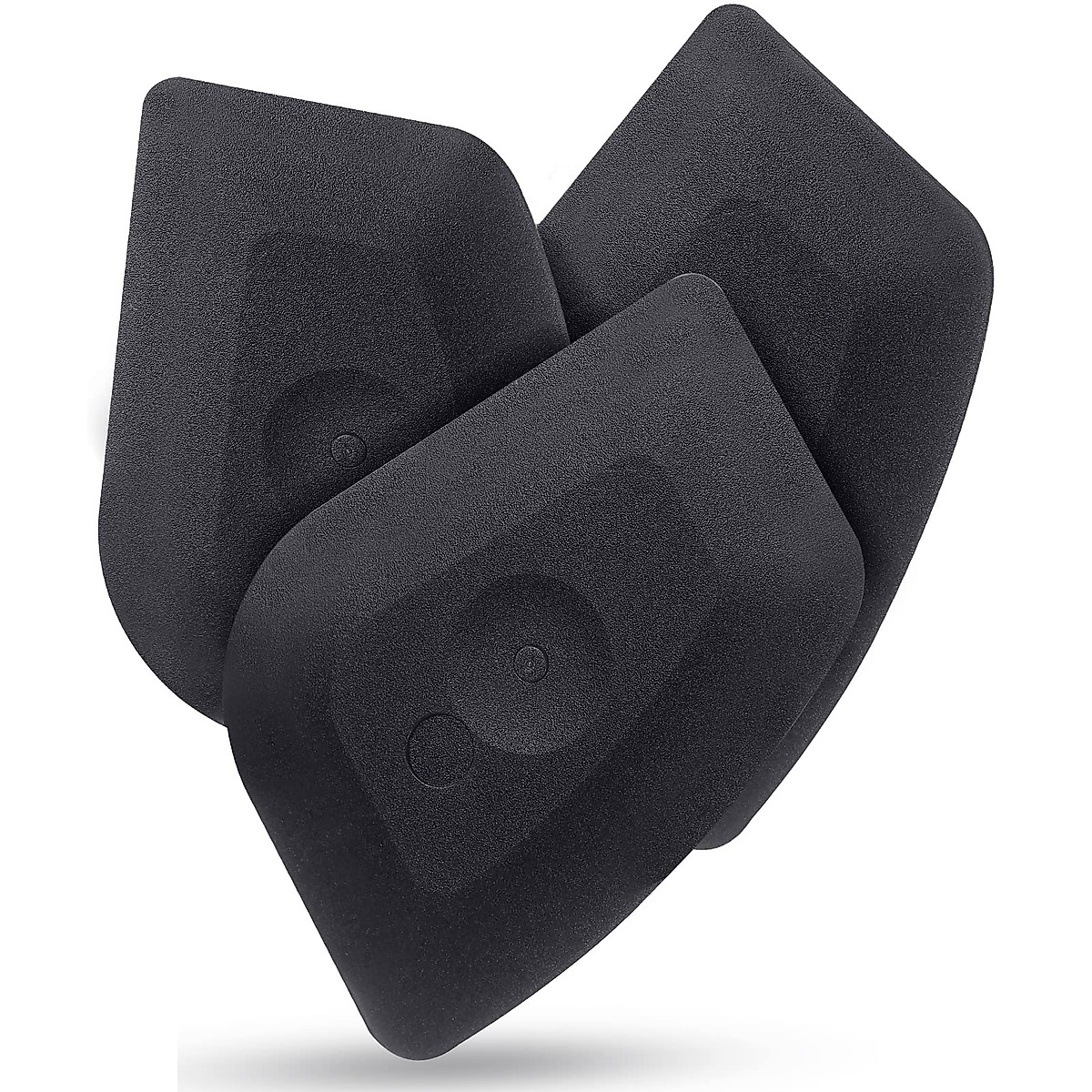 Azureblue Pan Scraper Dish Scraper Food Scraper Tool Plastic Pot Scraper Kitchen Scraper Grease Scraper Cast Iron Skillet Pan Scraper Tool for Cleaning (3 Pcs, Black)