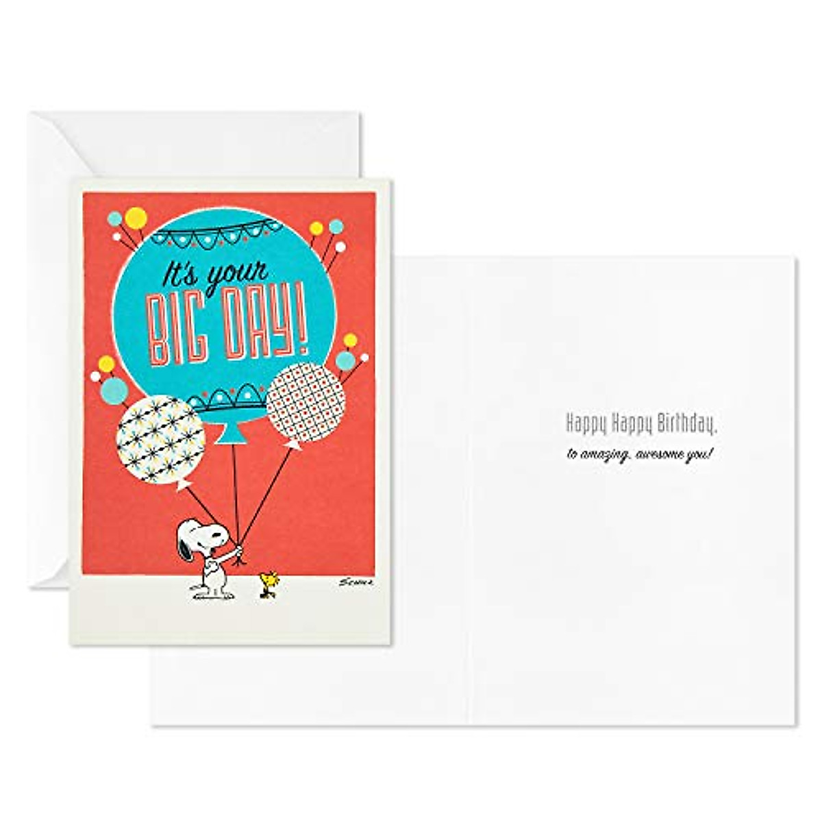 Hallmark Peanuts Snoopy Birthday Cards Assortment (12-Pack)