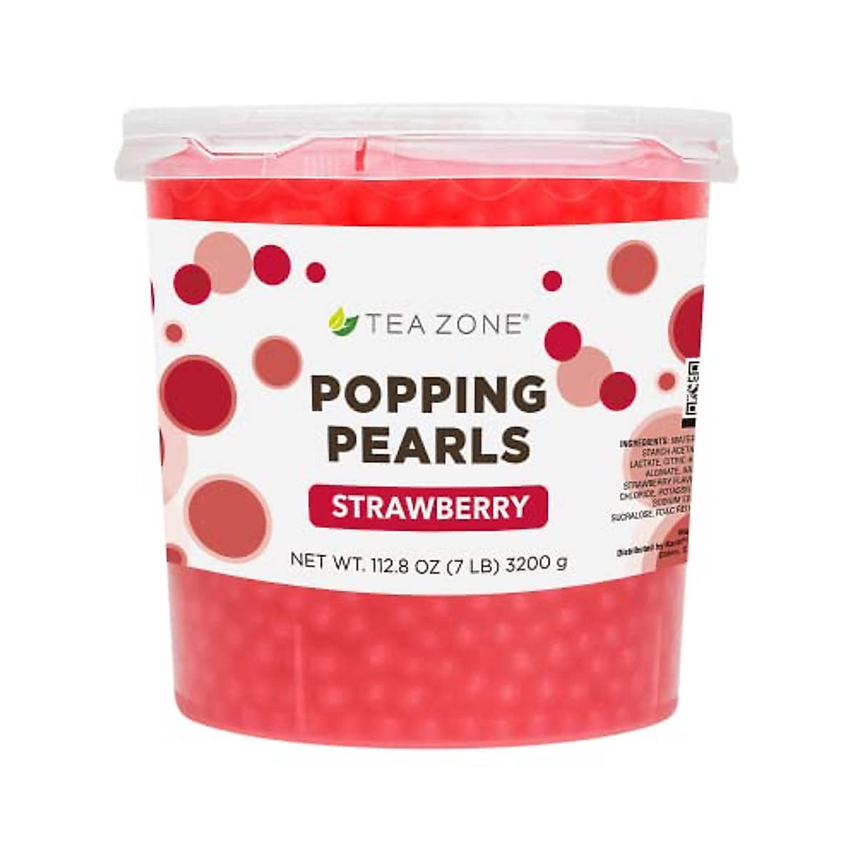 TEA ZONE Apex Popping Pearls Jar, Strawberry, 112.9 Ounce
