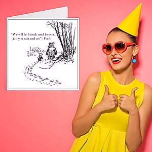 Winnie The Pooh Birthday Cards for Men & Women - My Favorite Day - Sweet Happy Birthday Card for Mom Dad Papa Pops Sister Brother Daughter Uncle Aunt Grandma Grandpa 5.7 Inch Bday Greeting Cards