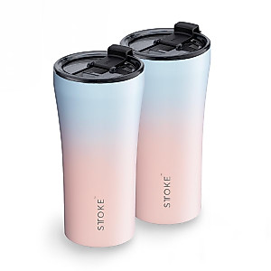 Sttoke Leakproof Lid Shatterproof Tumbler, The Sky Blush, 6.1-inch Height, 12 oz, S12LPOFSB2372