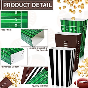 Sinmoe 48 PCS Football Popcorn Boxes Football Party Supplies Decorations Football Party Favor Bags Football Popcorn Holder for Football Theme Birthday Decor Baby Shower Theater Carnival