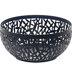 Alessi MSA04/21 B CACTUS! Fruit Holder in Steel Coloured With Epoxy Resin, Black