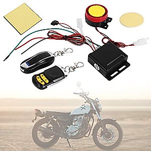 Motorcycle Bike Anti-Theft Alarm System, 12V Universal Anti-Theft Security Alarm with Double Remote Control