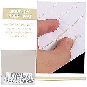 Cabilock 20 Pcs Storage Box Sponge Pad Necklace Display Stand Black Foam Ring Insert Earrings Showcase Tray Ring Display Pad Ring Display Stand Ring Holder Insert White Bracket Lining