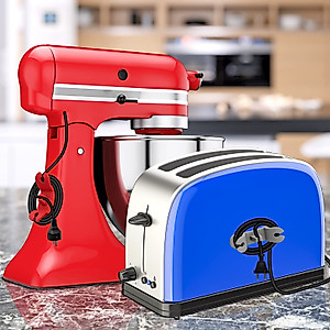 Cord Organizer for Appliances - Upgraded Patented 8 Pack Tidy Cord Wrapper Holder Wrap Keeper Cord Winder Stick on Kitchen Mixer, Blender, Coffee Maker, Pressure Cooker, Air Fryer (Multi-color)