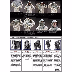 Tapp Collections Premium Shemagh Head Neck Scarf - White/Blue