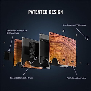 Ridge Wallets for Men - Slim Minimalist Wallet For Men, Front Pocket Wallets for Men, RFID Wallet For Men - Card Holder Wallet (Mopane)