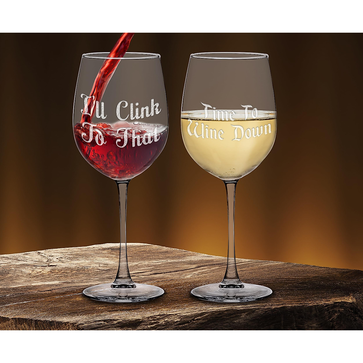 Personalized Wine Glass With Stem Custom Text Engraved 12oz Drinkware Decoration