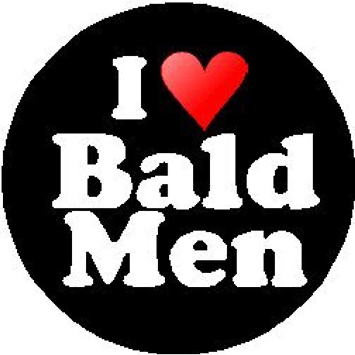 I Love Bald Men MAGNET (heart)